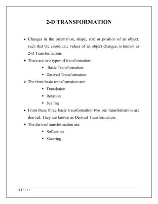 CG 2D Transformation | PDF