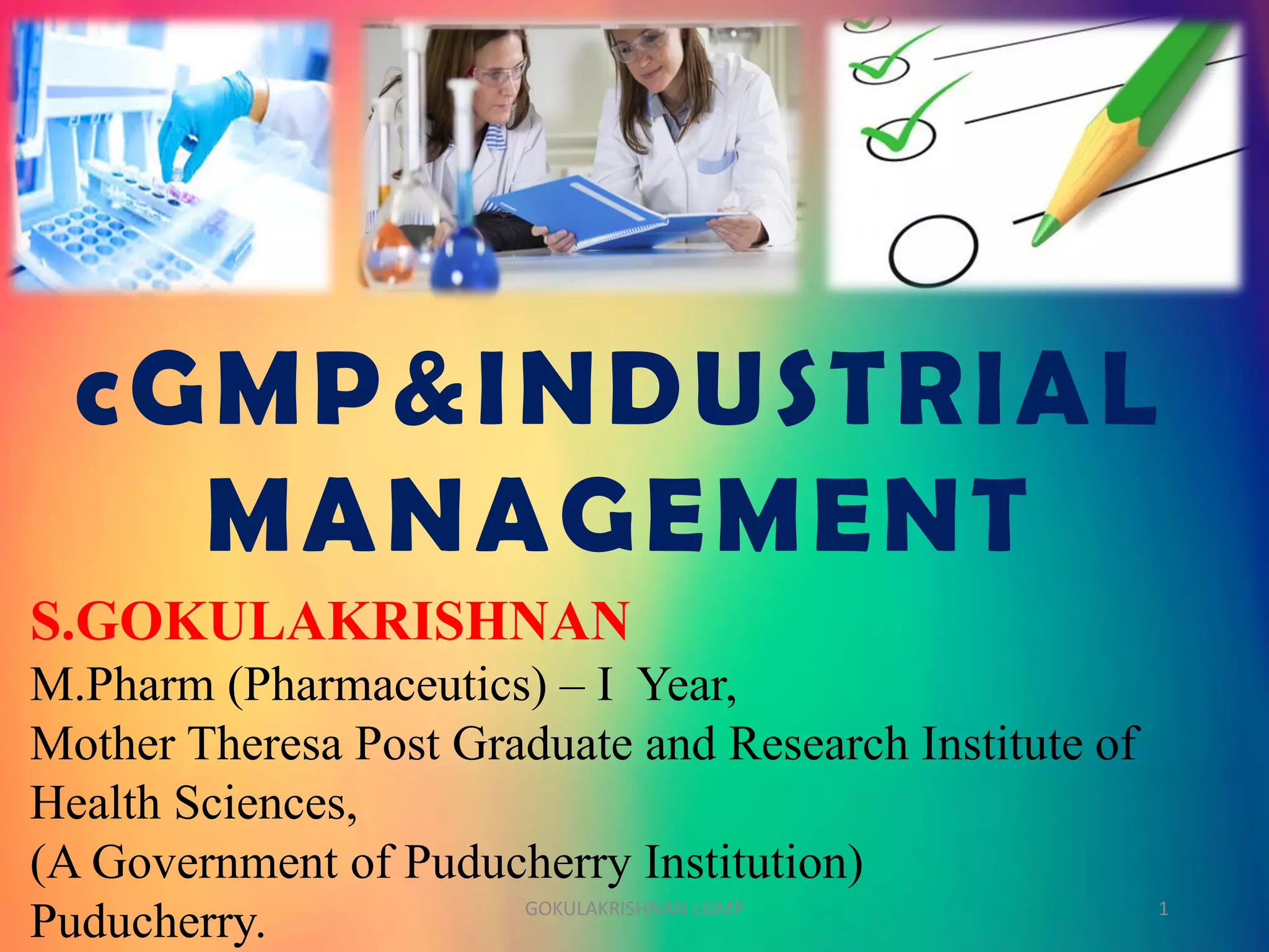 Current Good Manufacturing Practice (cGMP) | PDF