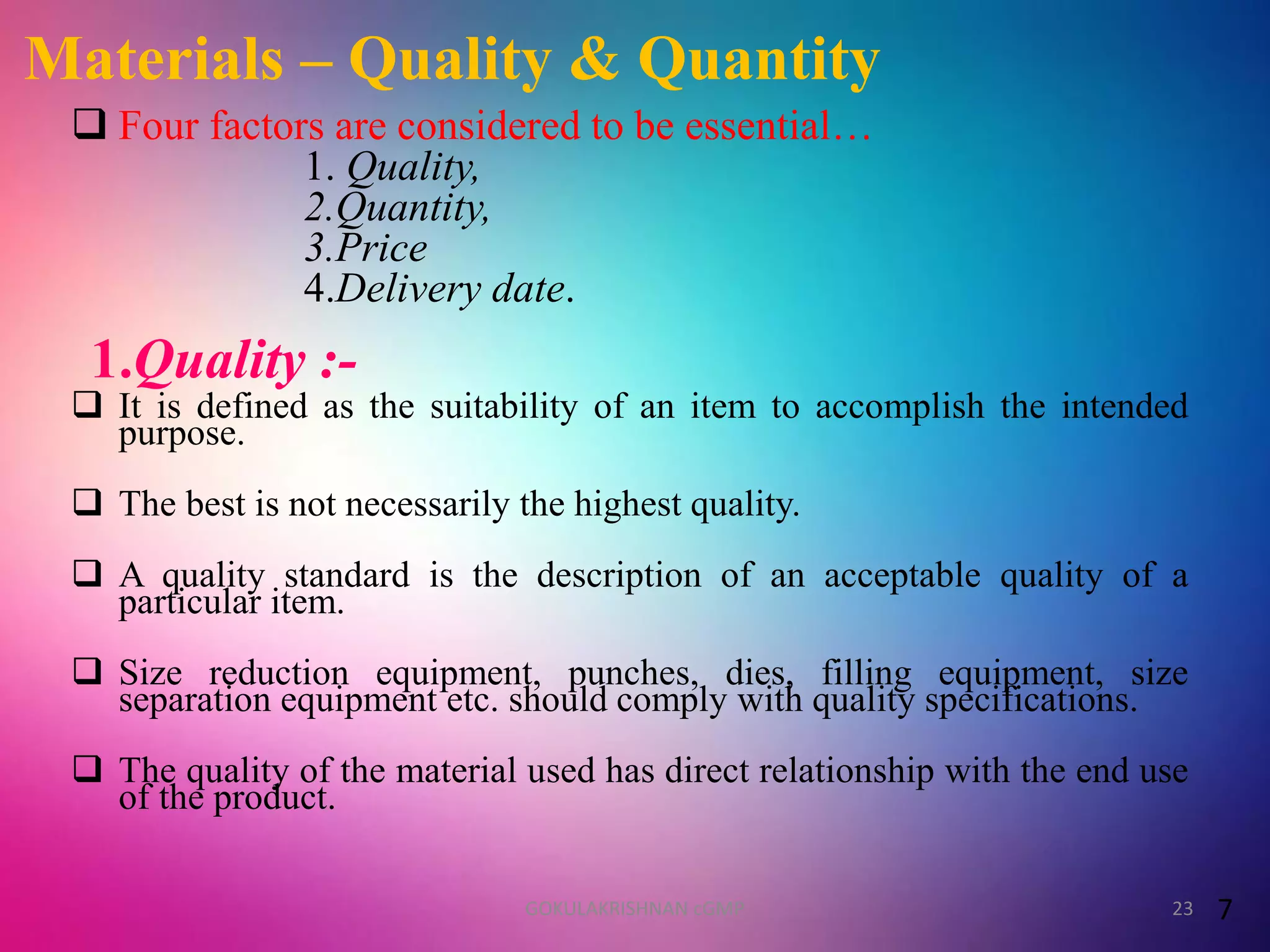 Current Good Manufacturing Practice (cGMP) | PDF