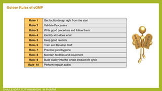 current Good Manufacturing Practices | PPTX