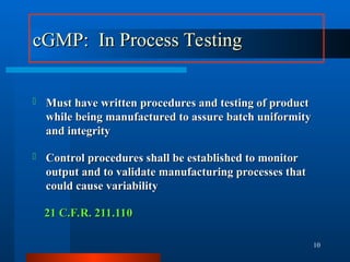 Good Manufacturing Practice (“GMP”) Compliance.ppt