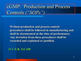 Good Manufacturing Practice (“GMP”) Compliance.ppt