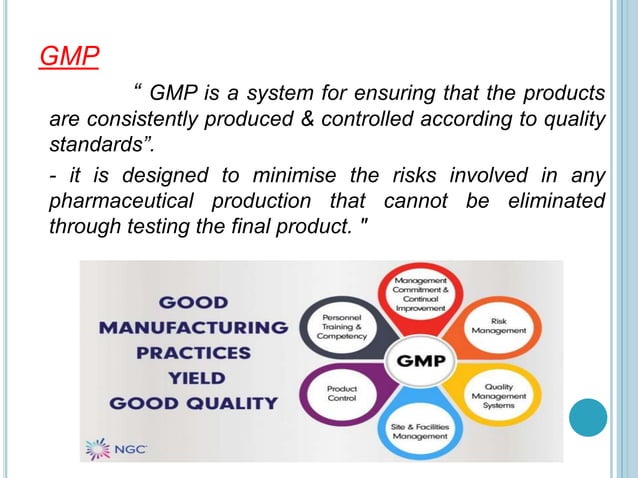 Current Good Manufacturing Practices(cGMP) and industrial management | PPTX