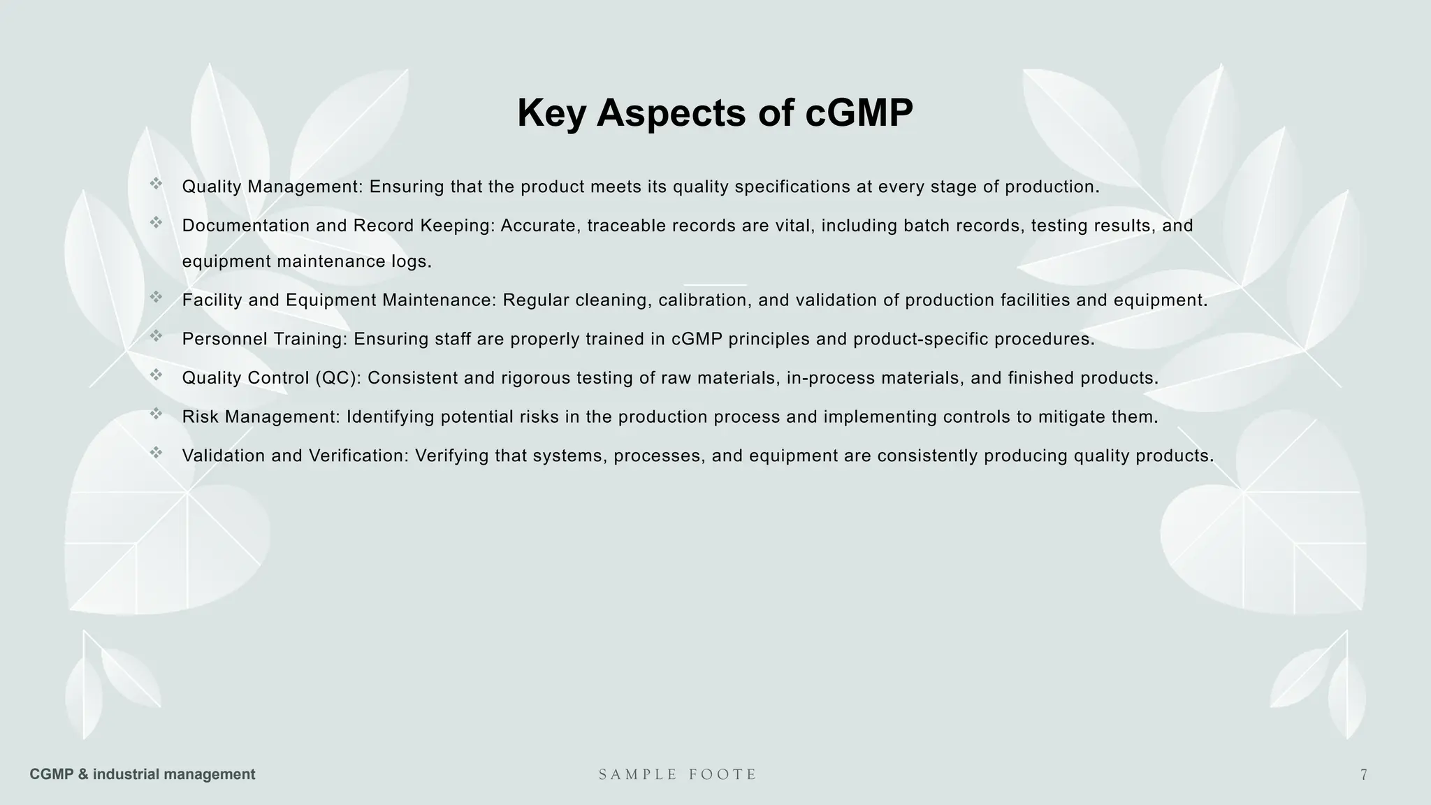 cGMP AND INDUSTRIAL MANAGEMENT OVERVIEW.pptx