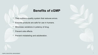 cGMP AND INDUSTRIAL MANAGEMENT OVERVIEW.pptx