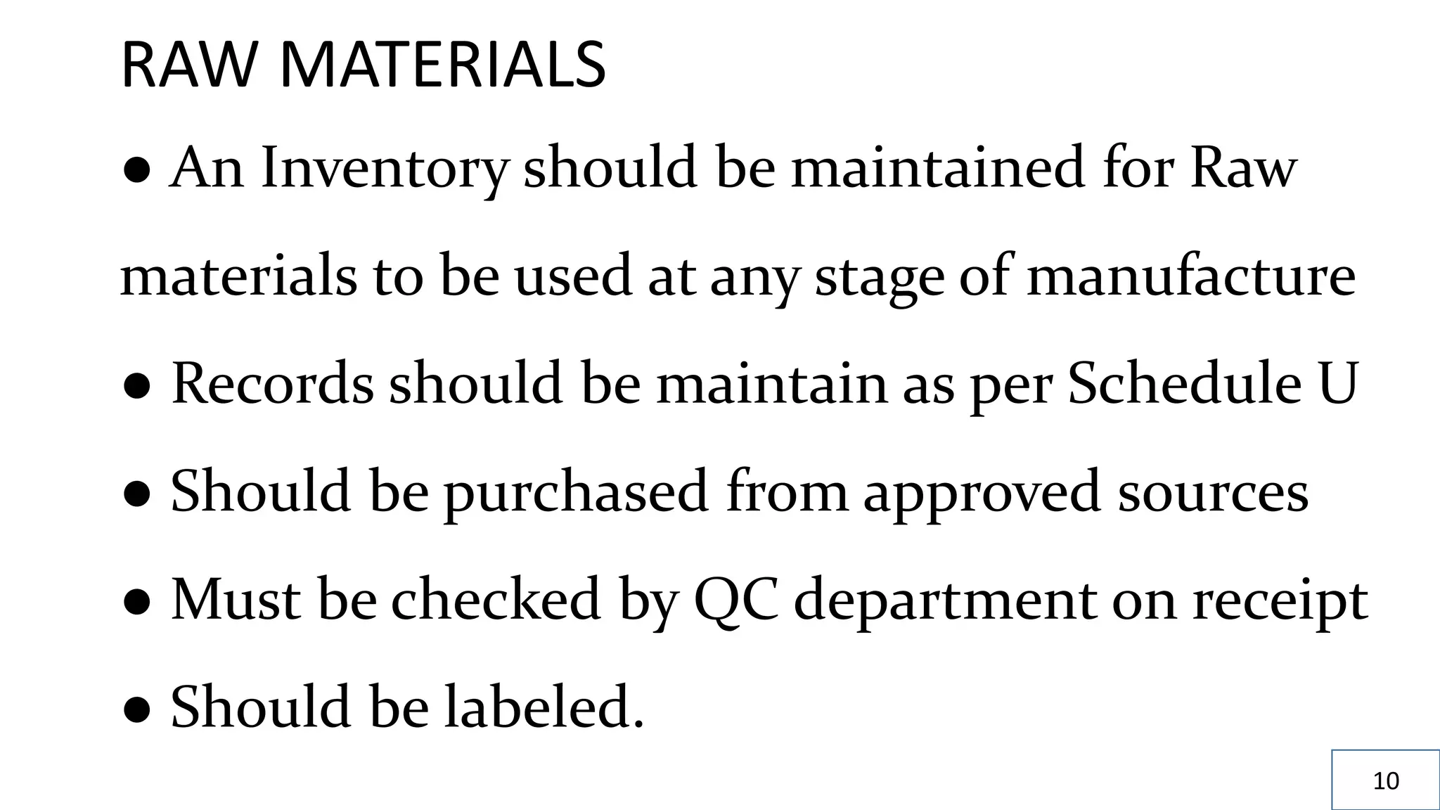 cGMP Guidelines According to Schedule M | PPTX