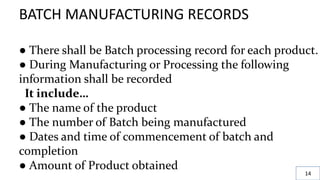 cGMP Guidelines According to Schedule M | PPTX