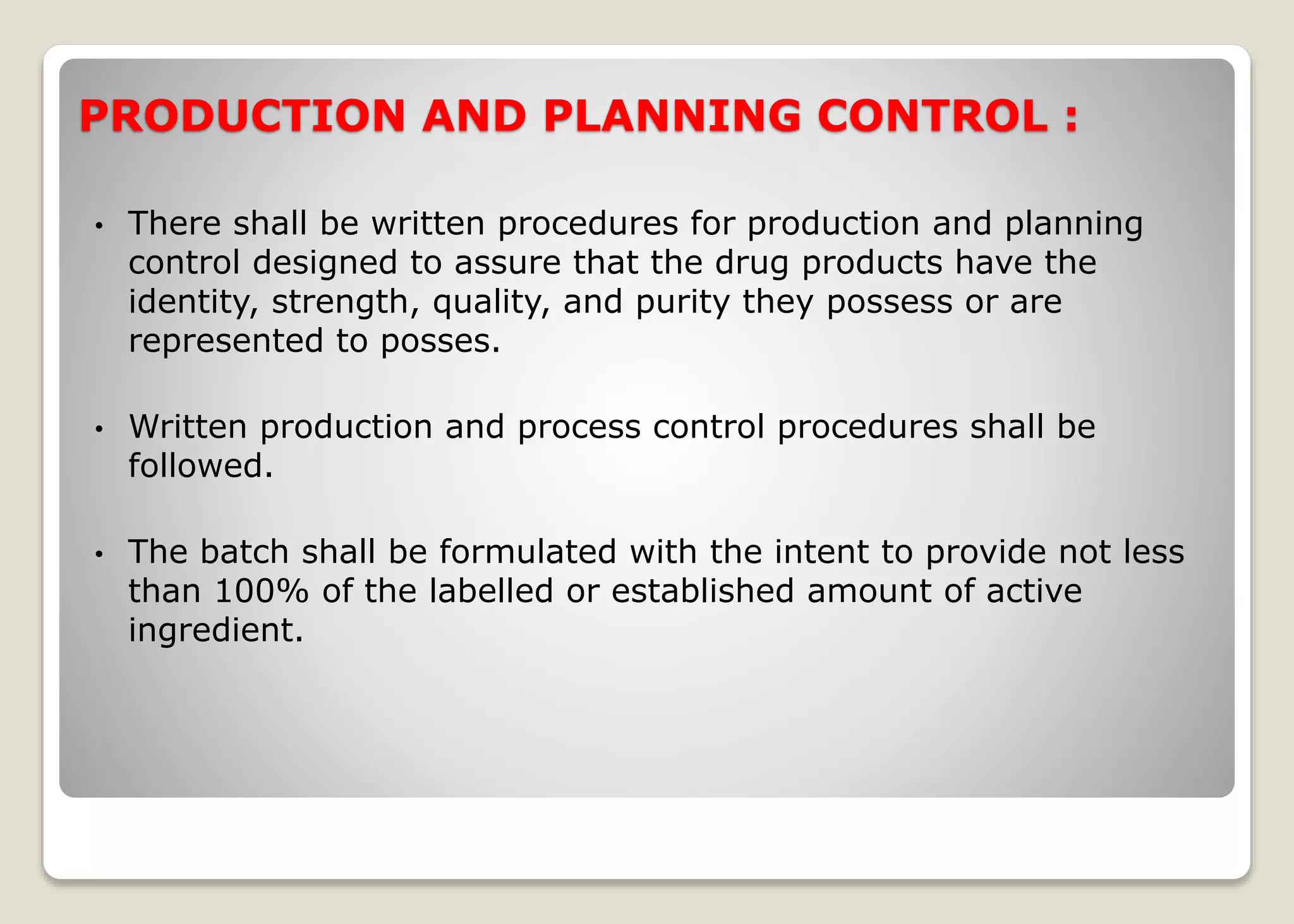 Current Goods Manufacturing Practice & Industrial Management | PPTX