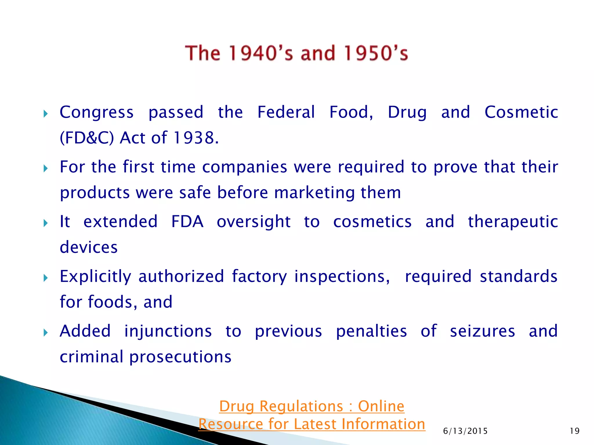 History & Evolution of GMP Regulations | PPTX