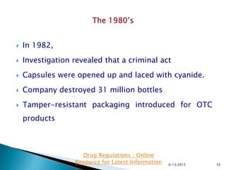 History & Evolution of GMP Regulations | PPTX