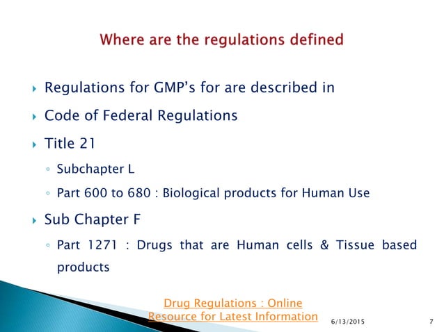 History & Evolution of GMP Regulations | PPTX