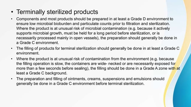 cGMP of sterile area by faheem sb.pptx | Manufacturing Industry ...