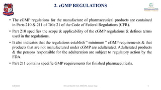 cGMP regulations & QA function.pptx | Pharmaceutical Industry | Industries