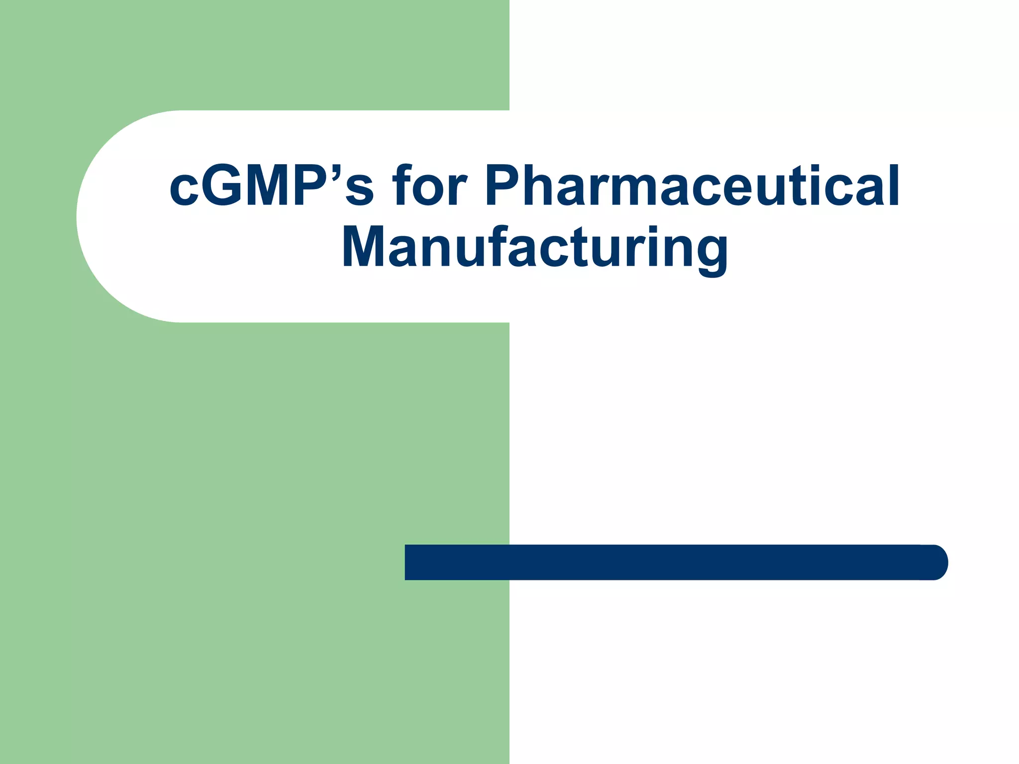 Good Manufacturing Practices | PDF