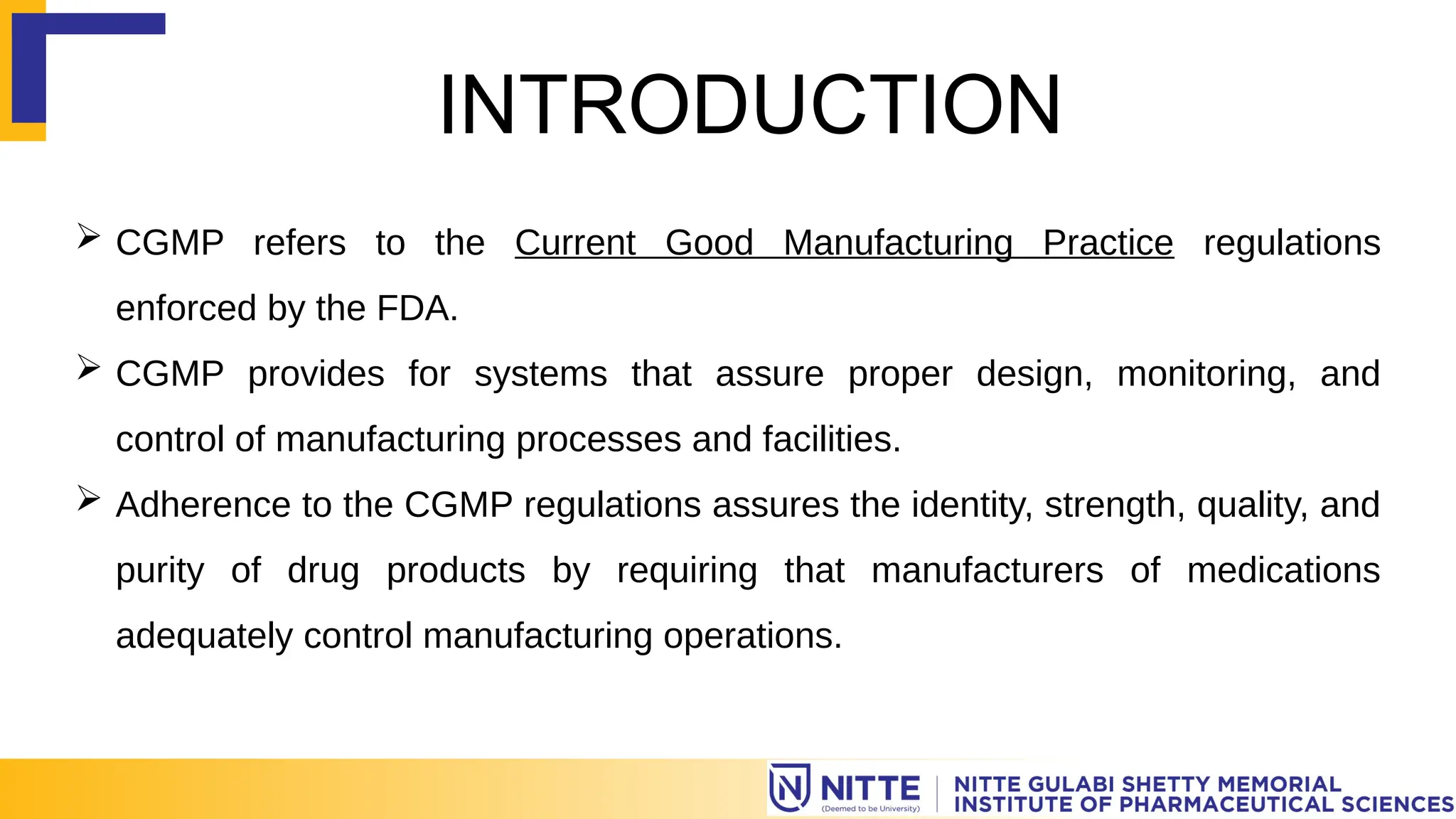 Introduction to CGMP and Quality Compliance | PPTX
