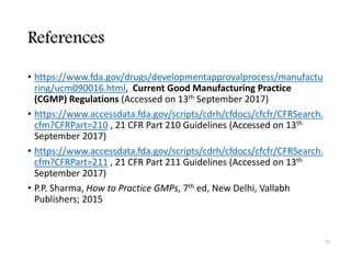 Current Good Manufacturing Practices | PPTX
