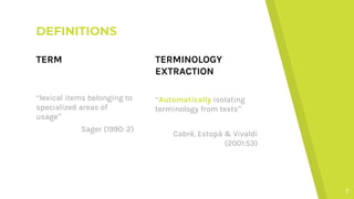 Terminology Extraction Tools for Interpreters | PPTX
