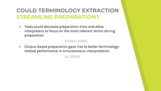 Terminology Extraction Tools for Interpreters | PPTX