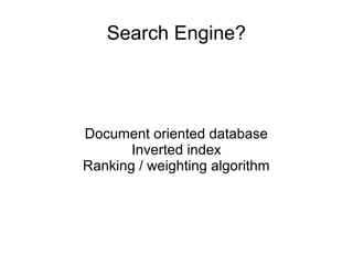 Comparing open source search engines | ODP