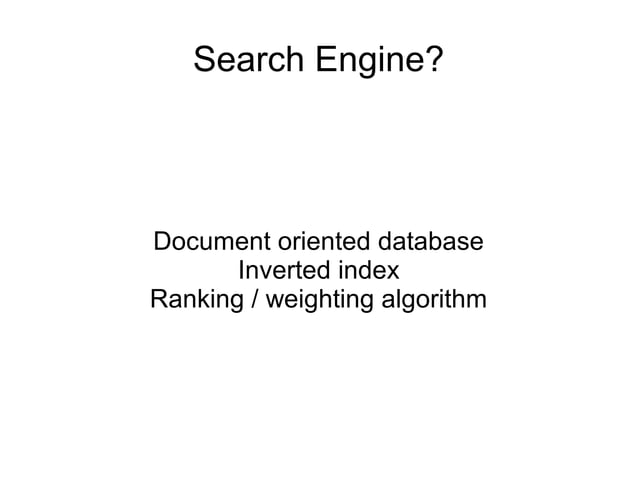 Comparing open source search engines | PPT