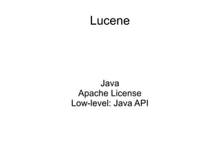 Comparing open source search engines | ODP