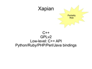 Comparing open source search engines | ODP