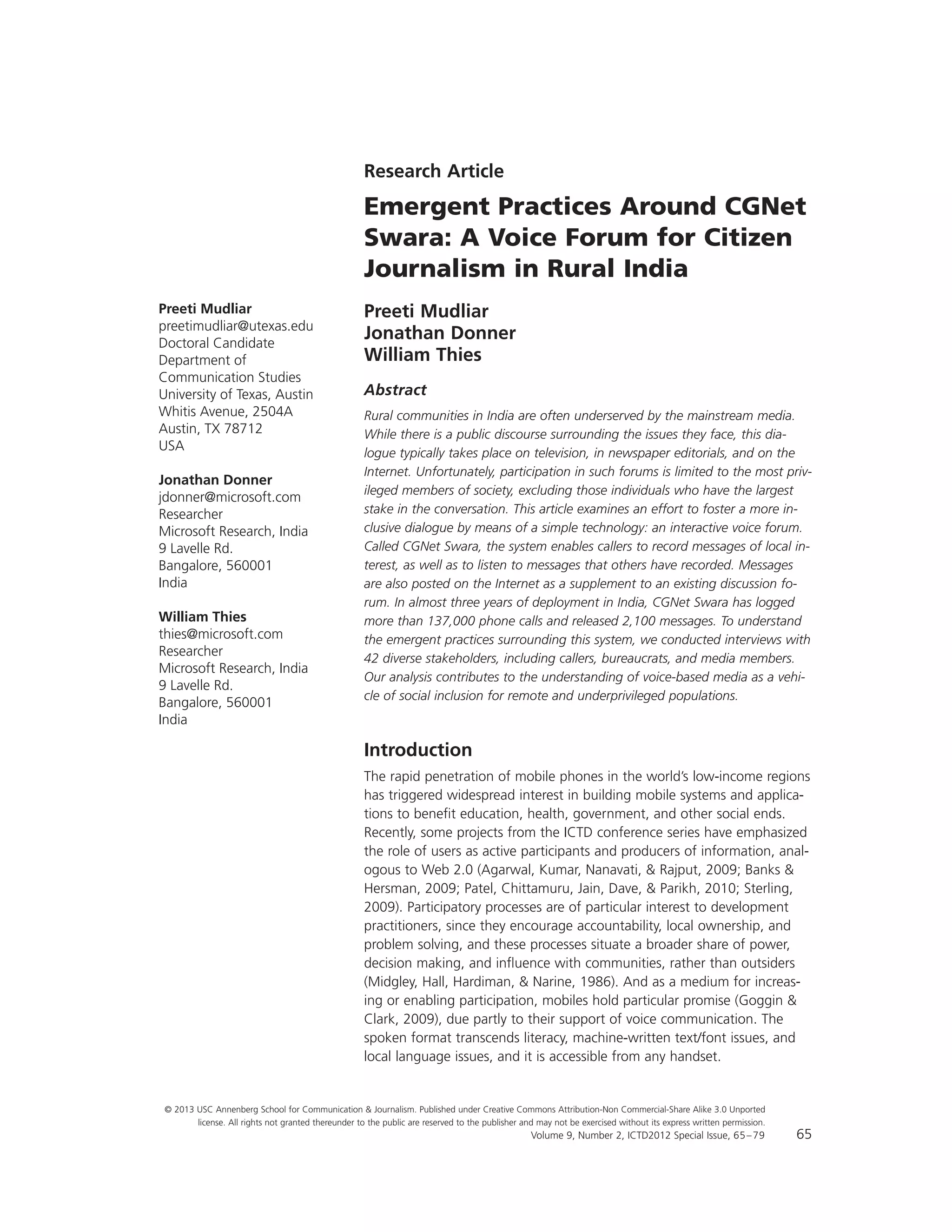 CGNET SWARA WP | PDF