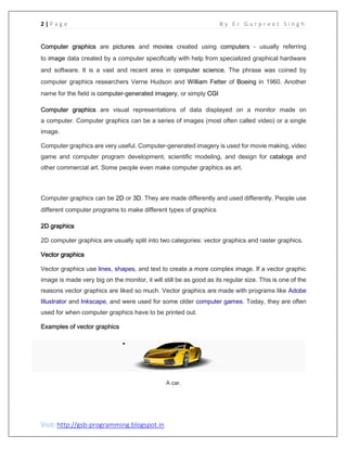 Computer Graphics Notes | PDF