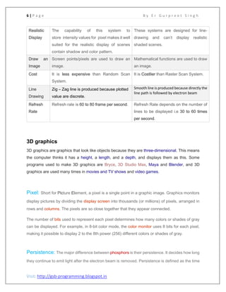 Computer Graphics Notes | PDF
