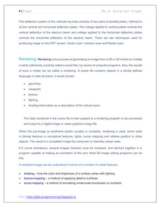 Computer Graphics Notes | PDF