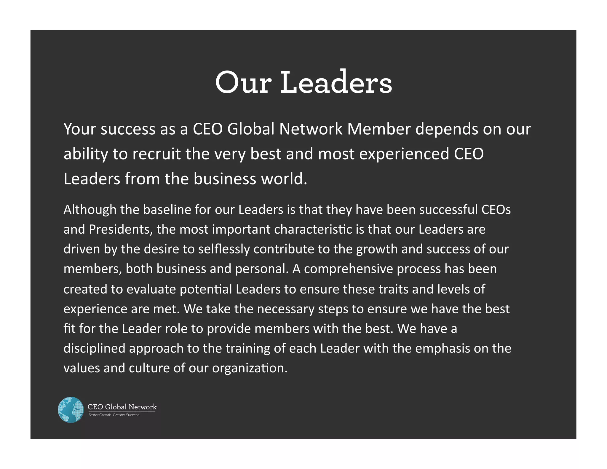 CEO Global Network Overview | PDF