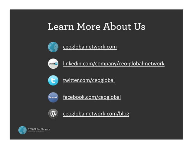 CEO Global Network Overview | PPT