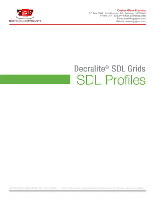 CGP SDL Grid profiles and Colors Catalog | PDF