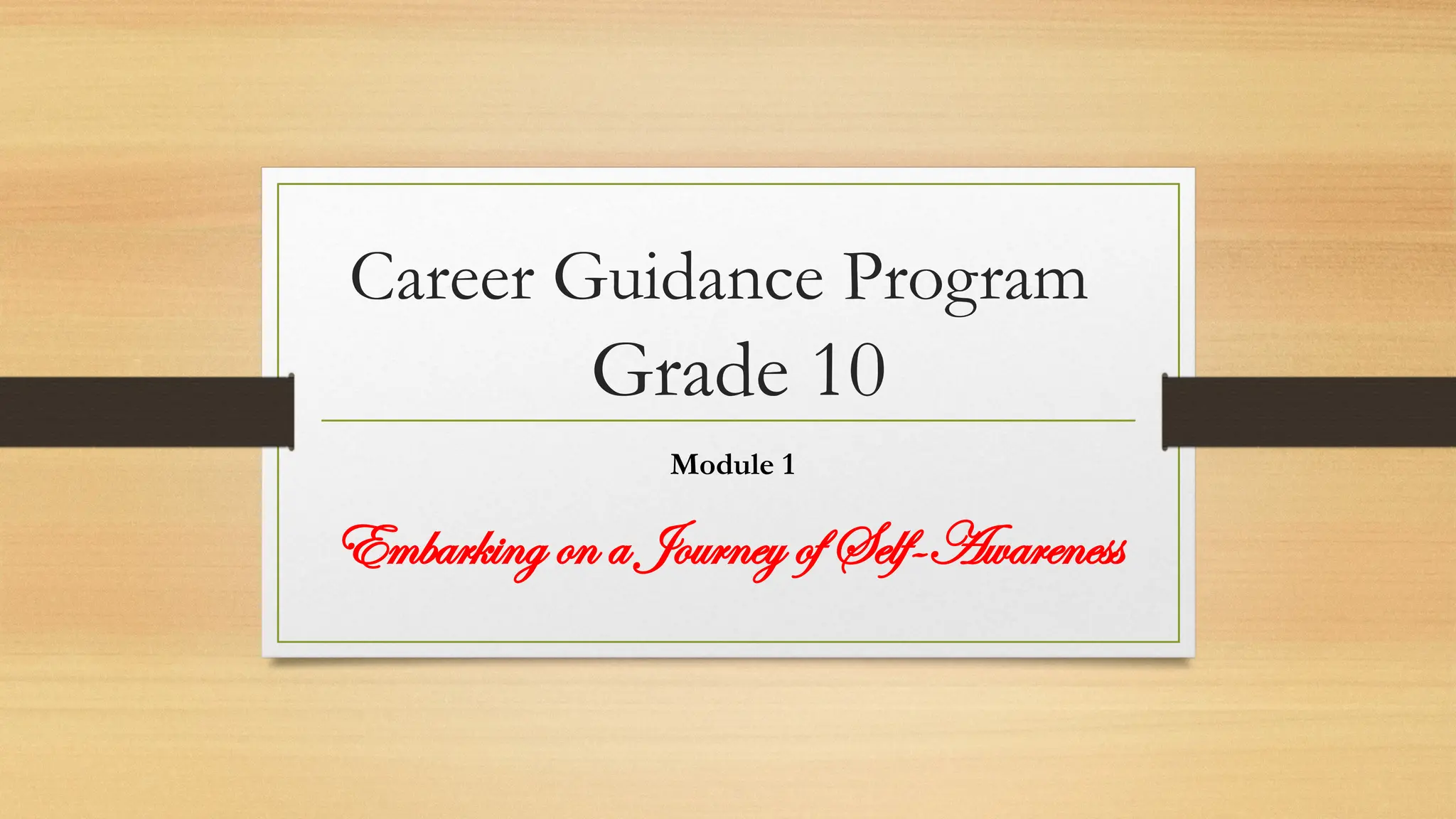 CGP 10 Module 1 for grade 10 learners career guidance program | PPTX