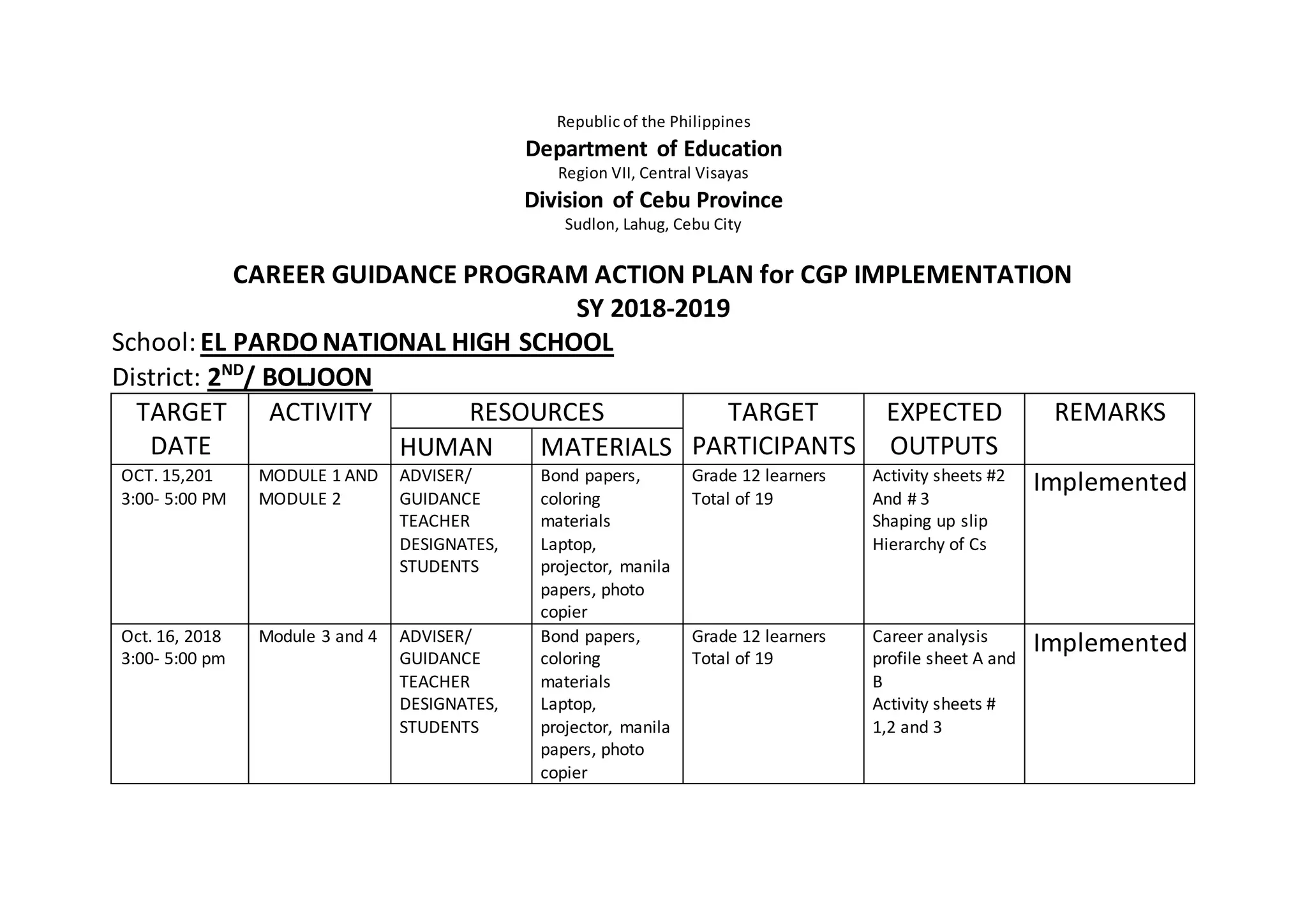 Cgp action plan | DOCX