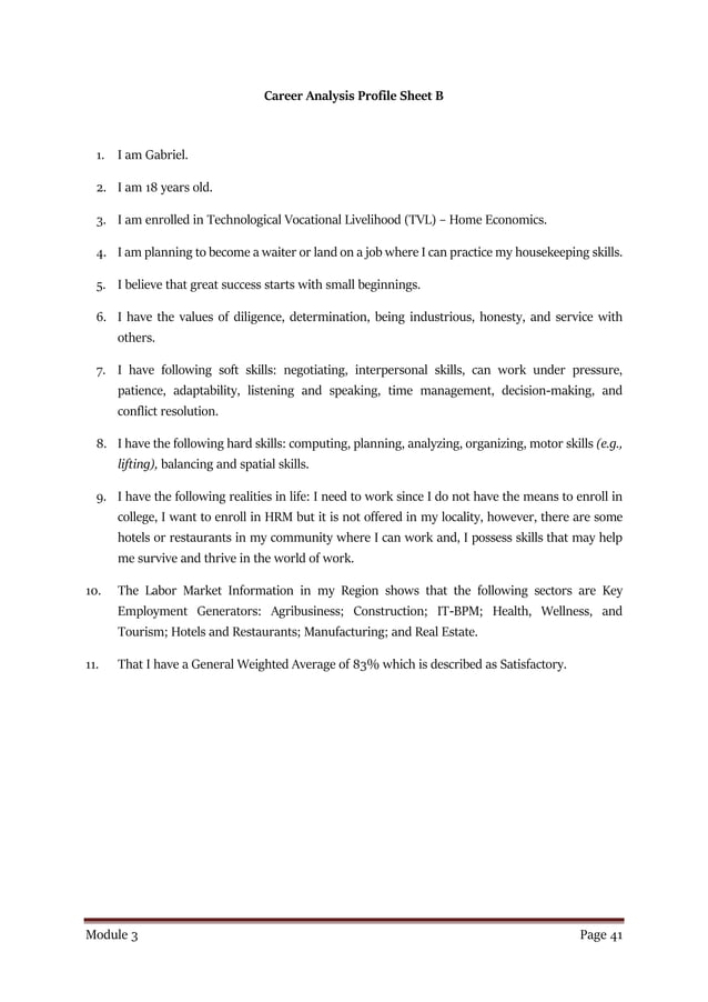 Cgp grade 12 module 3-edited | PDF | Resume Writing and Advice | Job Search