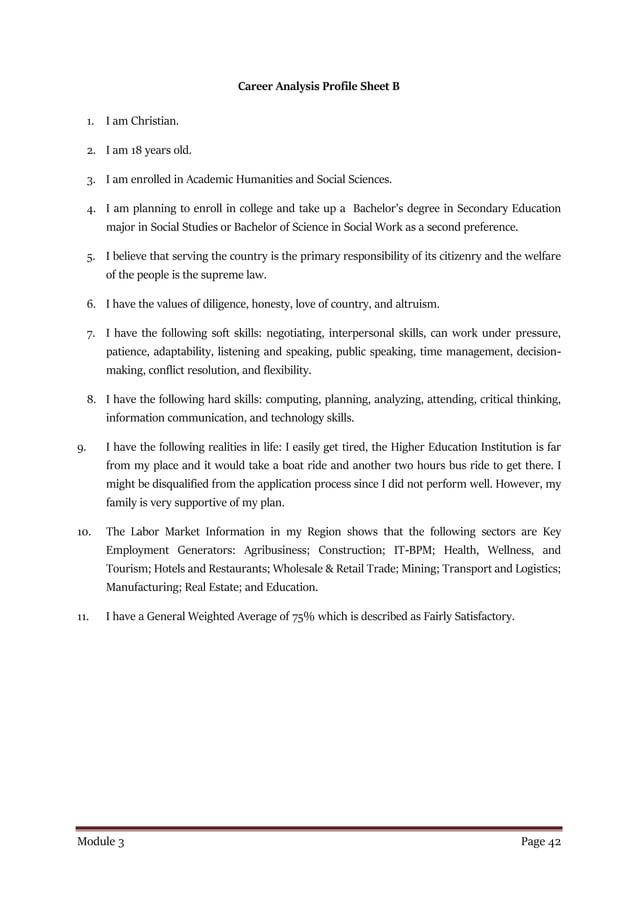 Cgp grade 12 module 3-edited | PDF | Resume Writing and Advice | Job Search