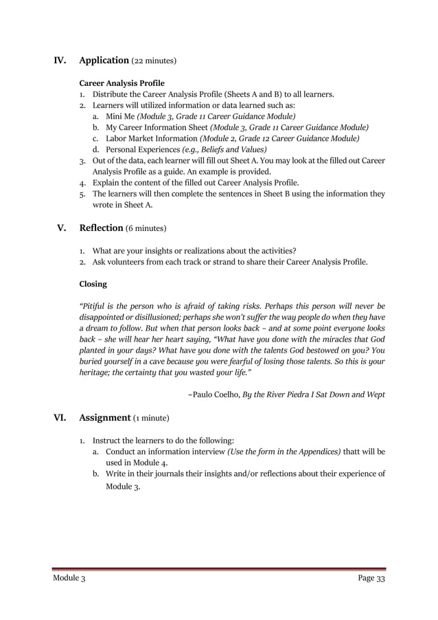 Cgp grade 12 module 3-edited | PDF | Resume Writing and Advice | Job Search
