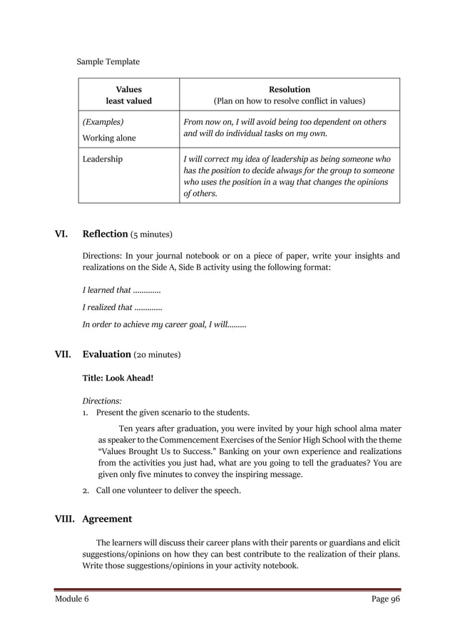 Cgp grade 12 module 6-edited | PDF | Educational Assessment | Education