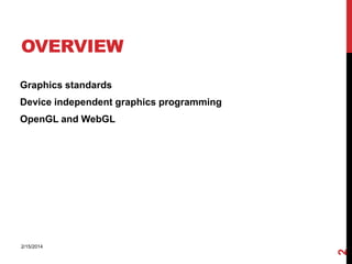 Cgp lecture2 graphics_standard, opengl | PPT