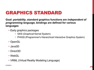 Cgp lecture2 graphics_standard, opengl | PPT