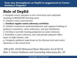 Career Guidance Program Orientation PPT for Grade 10 | PPT