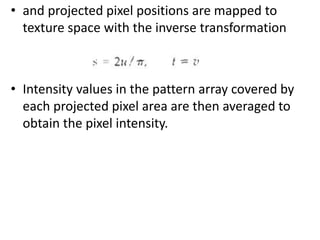 texture mapping in computer graphics | PPTX