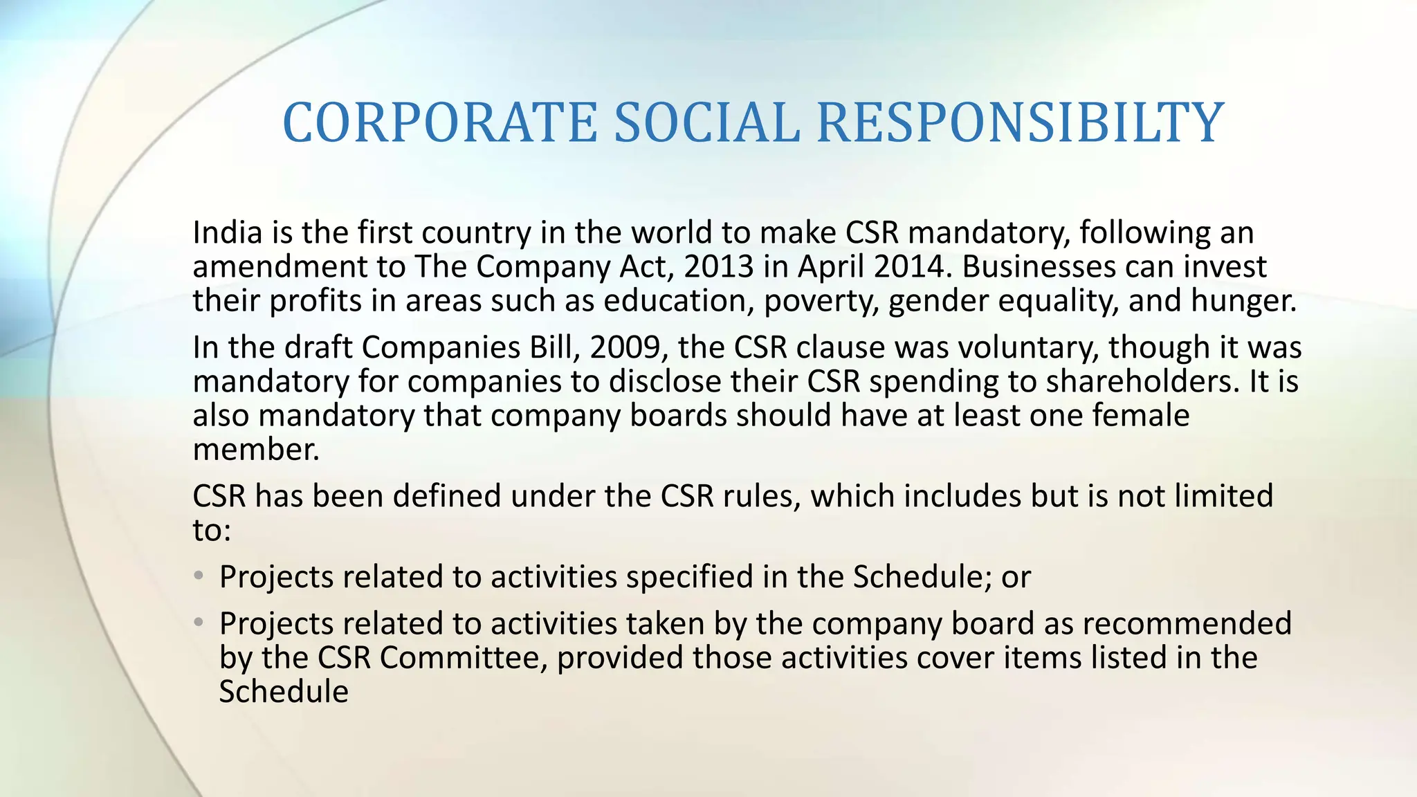 Directors kinds, power, duties,CSR presentation | PPT