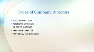Directors kinds, power, duties,CSR presentation | PPT