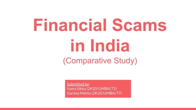 Financial Scam in India | PDF