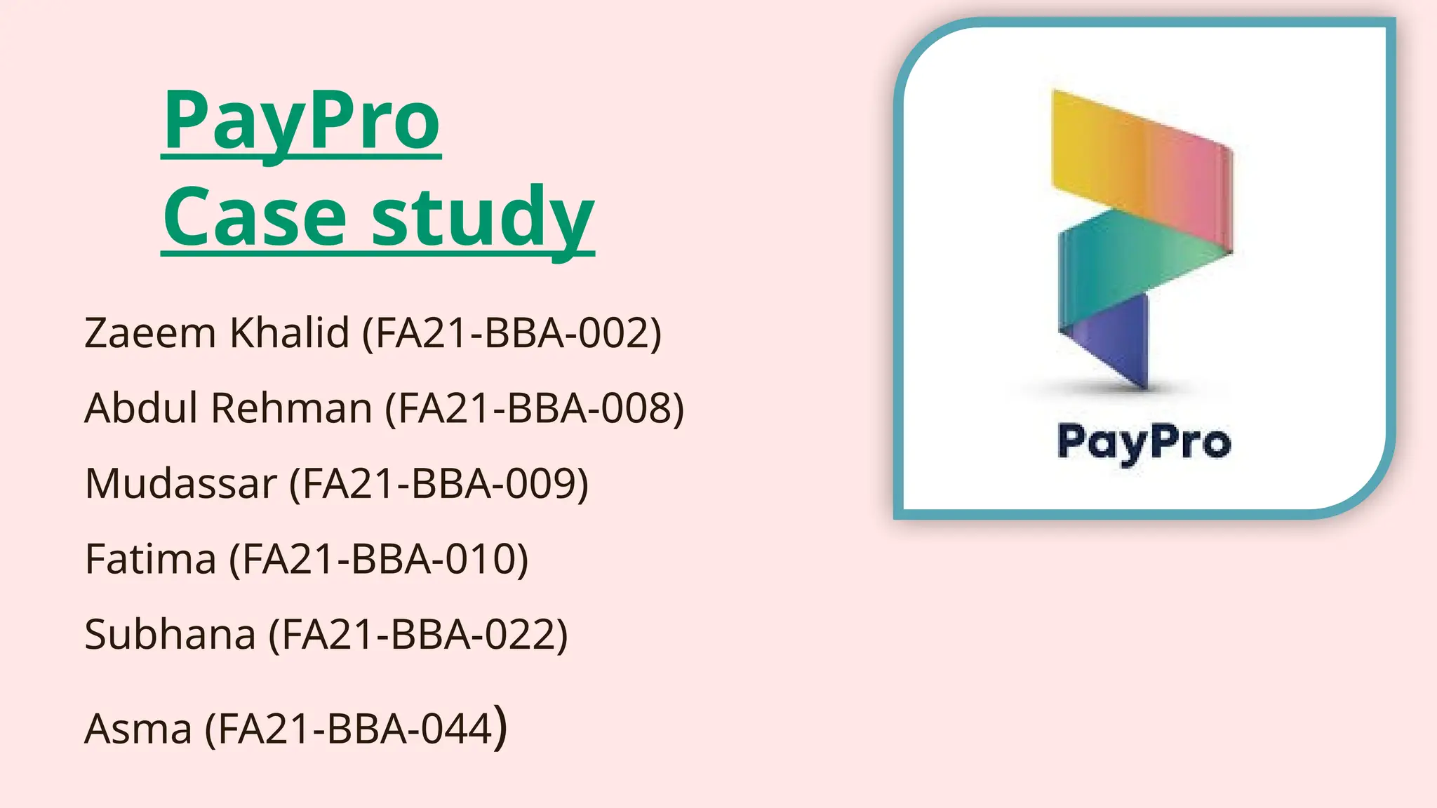 PayPro Case Study - Corporate Governance | PPTX