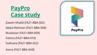 PayPro Case Study - Corporate Governance | PPTX