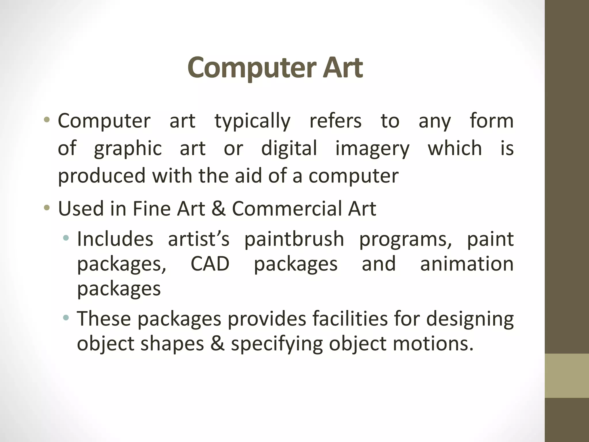 Applications Of Computer Graphics | PPTX