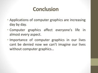 Applications Of Computer Graphics | PPTX